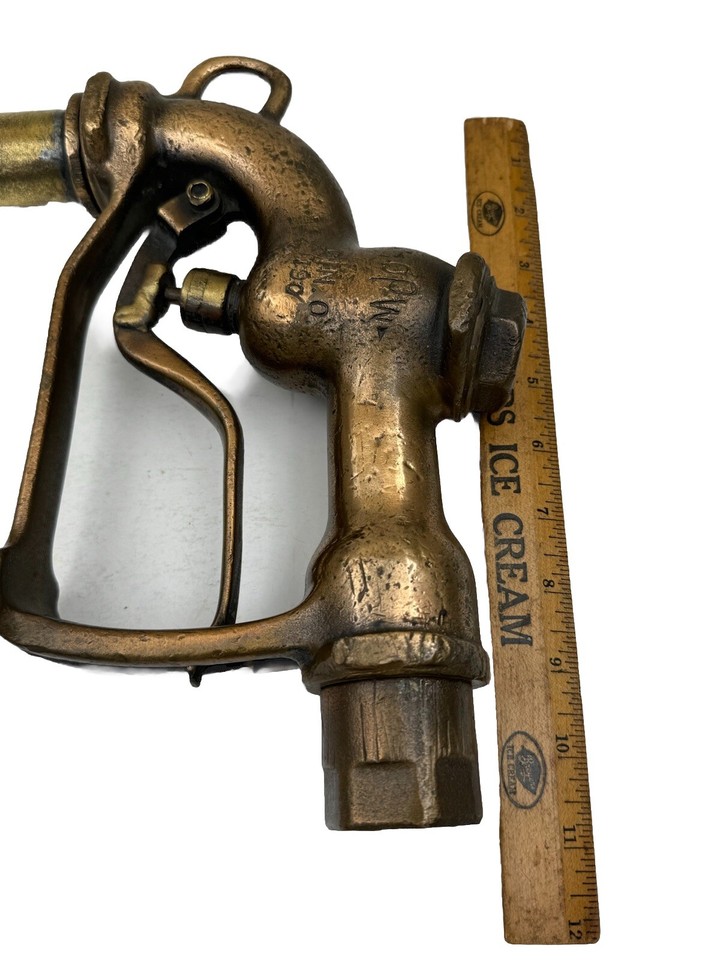 Vintage Gas Pump Nozzle Brass OPW Cin O 1901 Early Visible | eBay
