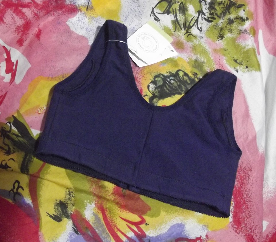 NEW AMOENA 56712505 2128 FRANCES NAVY MASTECTOMY CROP TOP BRA XS A/B | eBay