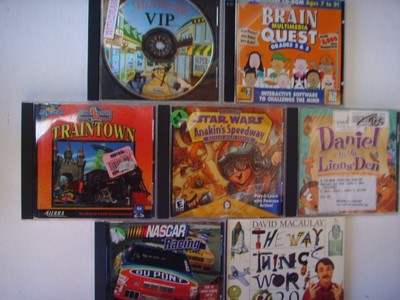 Lot 7 Educational CDrom Way Things Work MATH Nascar Star Wars ...