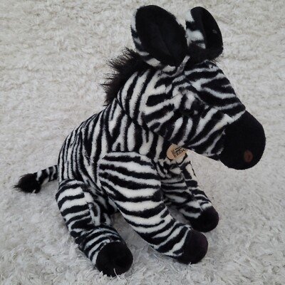 Wild Republic Zebra Black White Plush Stuffed Animal 12" Toy Cincinnati ...