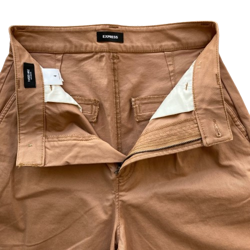 Express Tapered Ankle Super High Rise Pants Women's 4 Brown Pleated ...