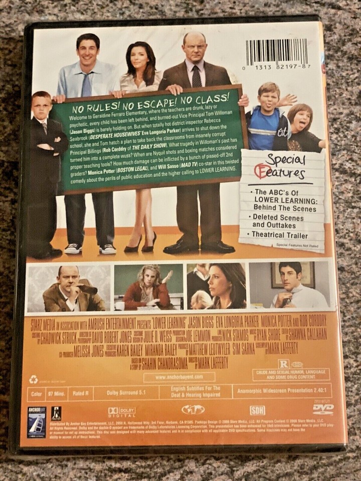 Lower Learning (DVD, Anchor Bay, 2008 Jason Biggs, Eva Longoria Comedy ...