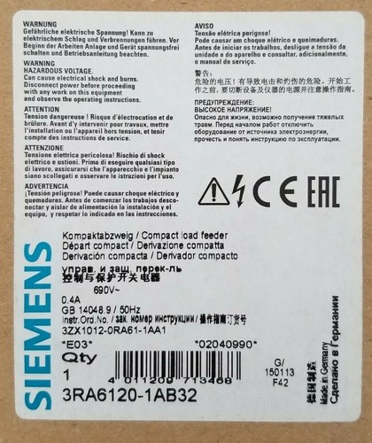 *BRAND NEW* SIEMENS SIRIUS COMPACT LOAD FEEDER | DOL STARTER | 3RA6120 ...