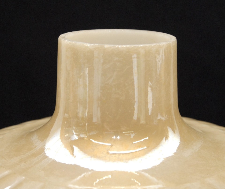 AET DECO FUNERAL HOME TORCHIERE FLOOR LAMP NUGOLD GLASS SLIP SHADE W ...