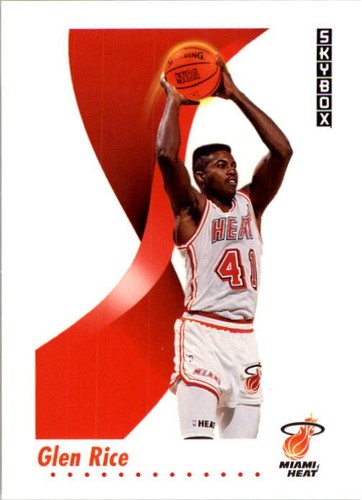 1991-92 SkyBox #151 Glen Rice Miami Heat Basketball Card NBA Sports NM ...