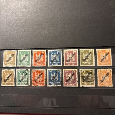 Deutsches Reich 1924 Dienstmarken ungebraucht Falzresten/Gestempelt Mi ...