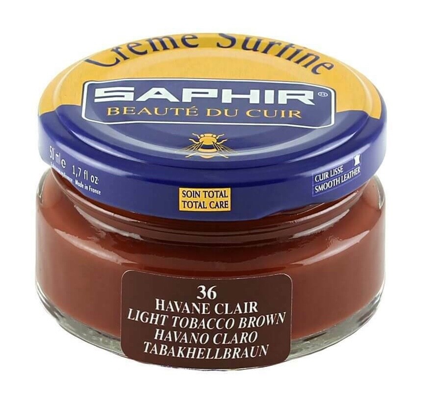 SAPHIR Cream Polish Shoe Boot Leather nourishing Beaute du Cuir Surfine ...