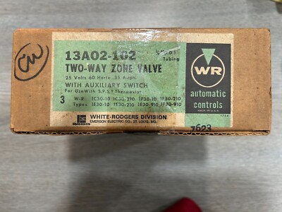 White Rodgers 13A02-102 25V Two Way Zone Valve W Aux Switch 3/4" Sweat ...