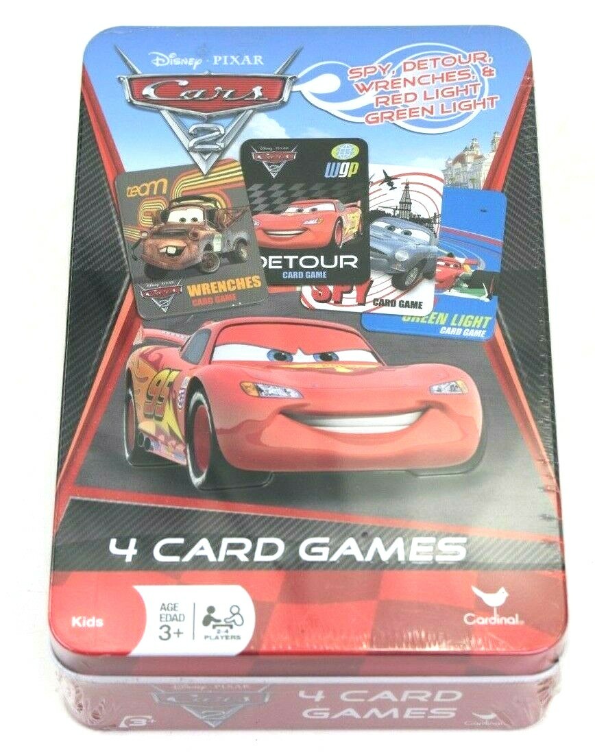 Disney CARS 2 Card Games in Tin 4 Different Games with 4 Decks Pixar | eBay