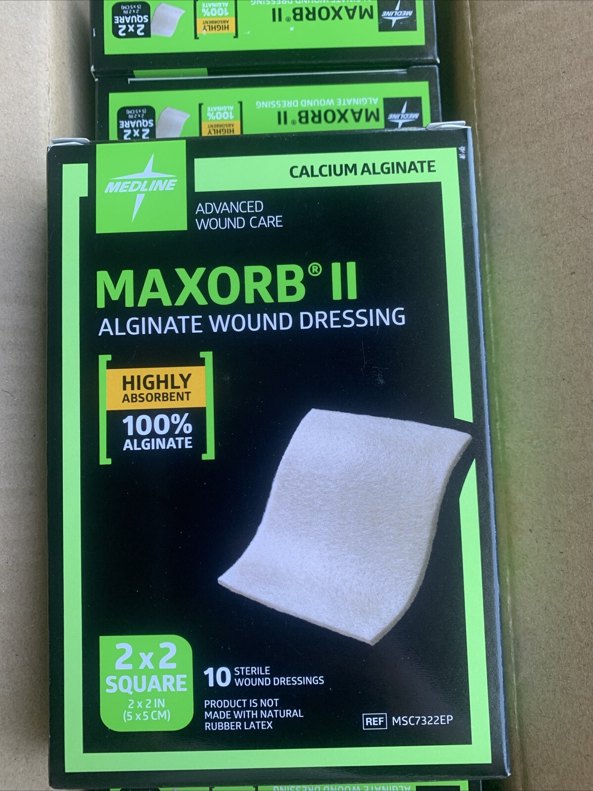 Box of 10~New Medline Calcium Alginate With Silver Dressing Maxorb II ...