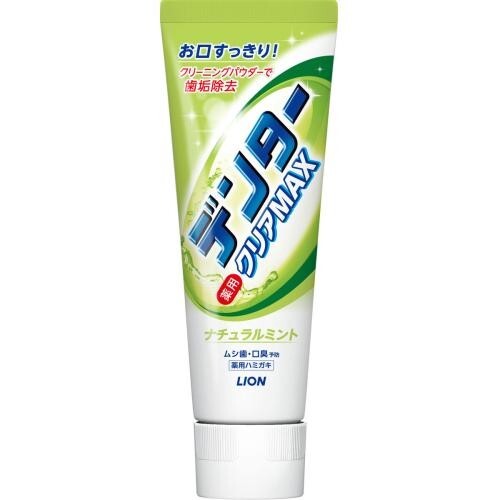 Pack of 4, Lion DENTOR Clear MAX deep cleansing toothpaste Natural Mint ...