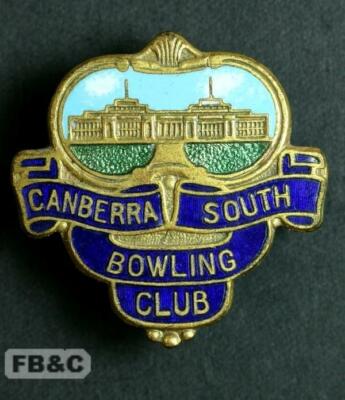 c1950s Canberra South Bowling Club Enamel Badge | eBay Australia