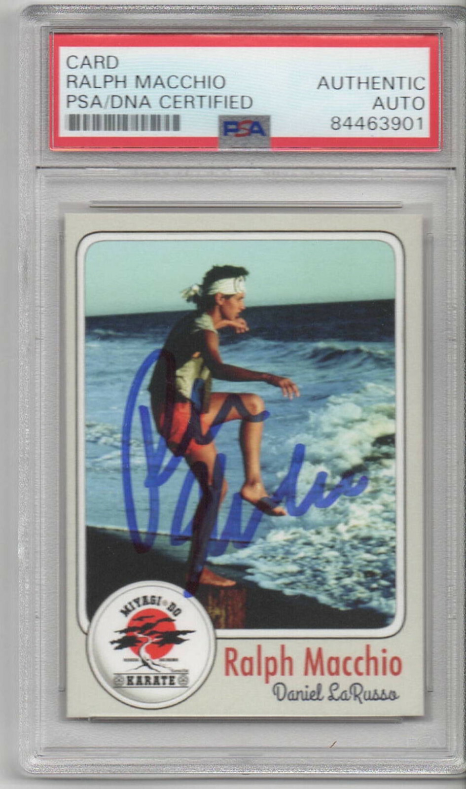 RALPH MACCHIO Autographed Signed SLABBED CUSTOM COBRA KAI CARD PSA DNA ...
