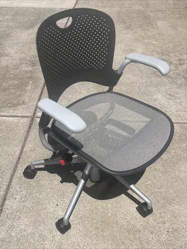 Herman Miller CAPER Multipurpose Task Chair Blue w/ Grey Flexnet Seat ...