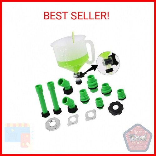 SWANLAKE No-Spill Coolant Funnel Kit,Spill Proof Funnel Bleeder with ...