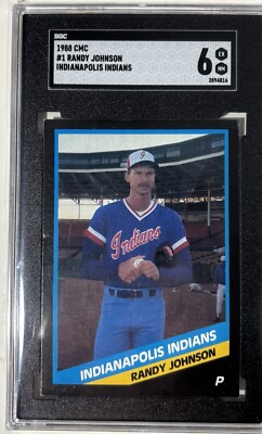 Randy Johnson Indianapolis Indians AAA 1988 CMC Card #1 SGC 6 | eBay