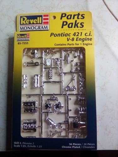 Revell Monogram Parts Paks Pontiac 421 C.I. V8 Engine 1:25 Model Kit ...
