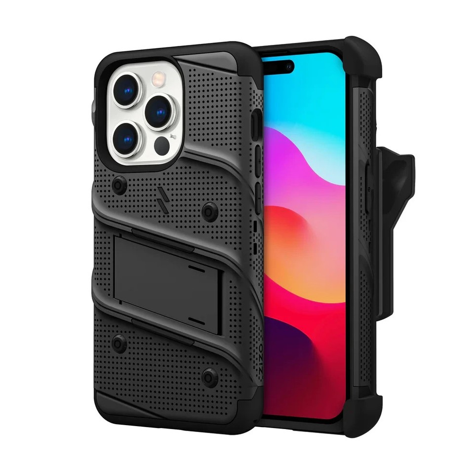 ZIZO Bolt iPhone 15 Pro Case + Screen Protector +Kickstand + Holster | eBay