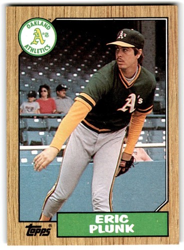 1987 Topps Baseball Cards Eric Plunk Oakland Athletics #587 | eBay