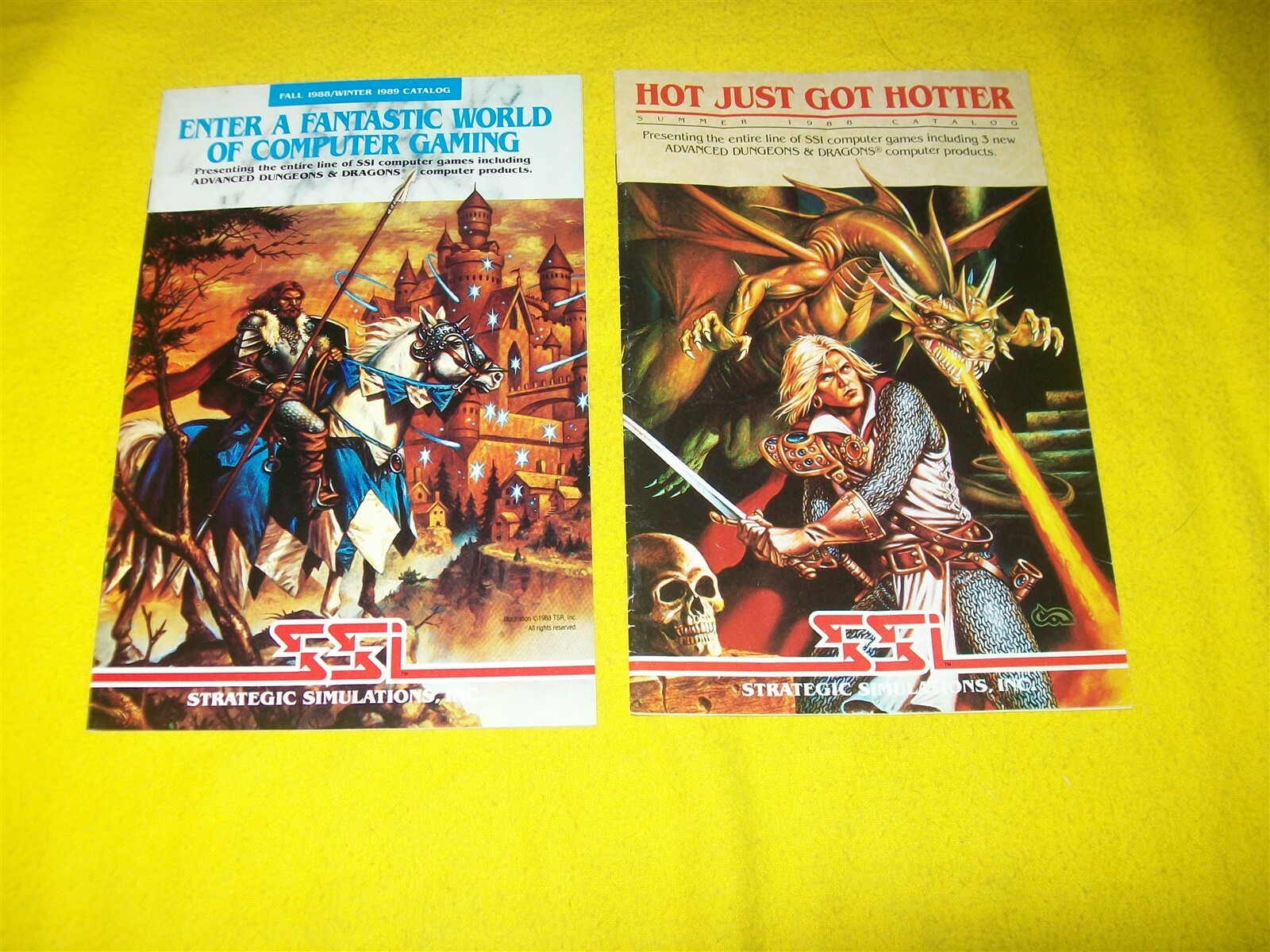 SSI STRATEGIC SIMULATIONS INC ADVERTISEMENT DUNGEONS & DRAGONS AD&D ...