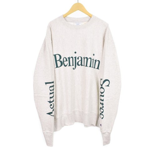 CHAMPION x Actual Source x Benjamin Edgar Sweatshirt Pullover Logo Grey mens | eBay