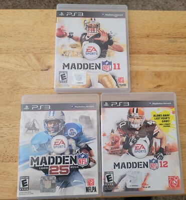 Madden NFL 11-12-14 PS3 Game Lot Football with manuals | eBay