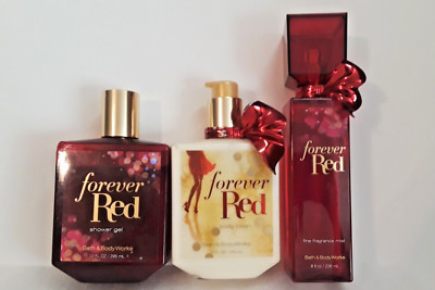 Bath Body Works Forever Red Fragrance Mist Lotion & Shower Gel SET ...