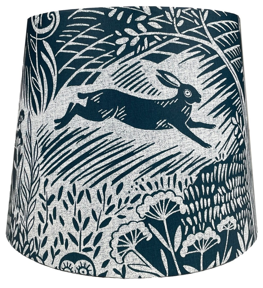 Navy Blue Stag Table Lamp Shade or Ceiling Light Shade Deer Hare ...