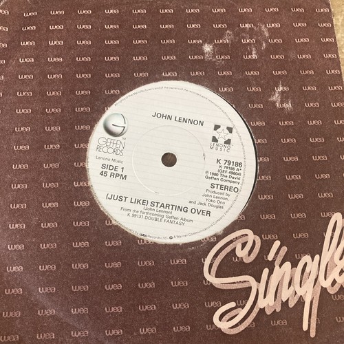 John Lennon (just Like) Starting Over 7” Vinyl 1980 Beatles Yoko Ono ...