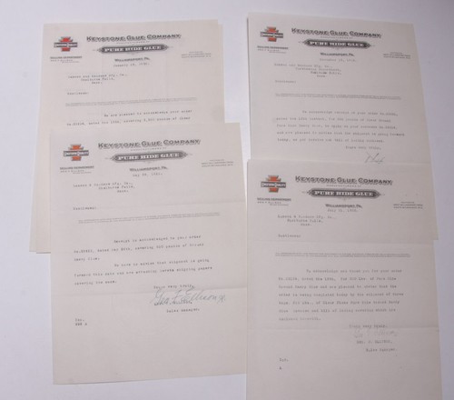 1926 Lamson Goodnow Keystone Glue Co Williamsport PA Pure Hide Ephemera ...