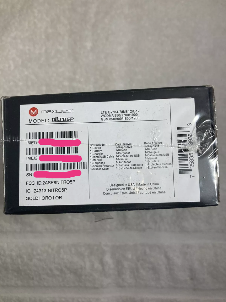 New Maxwest Nitro 5P 4G 50 Touch QuadCore 13GHz 1GB 8GB Unlocked Quad ...