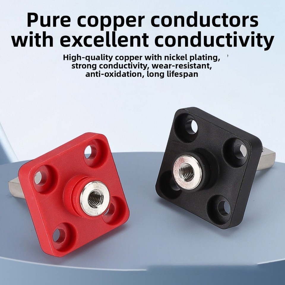 80 Amp Copper Terminal Block Square High Current Battery Connection ...
