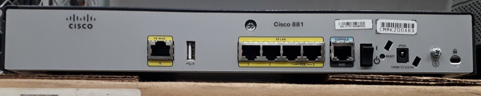 Cisco 881 4-Port Wireless N Router (C881-K9) | eBay