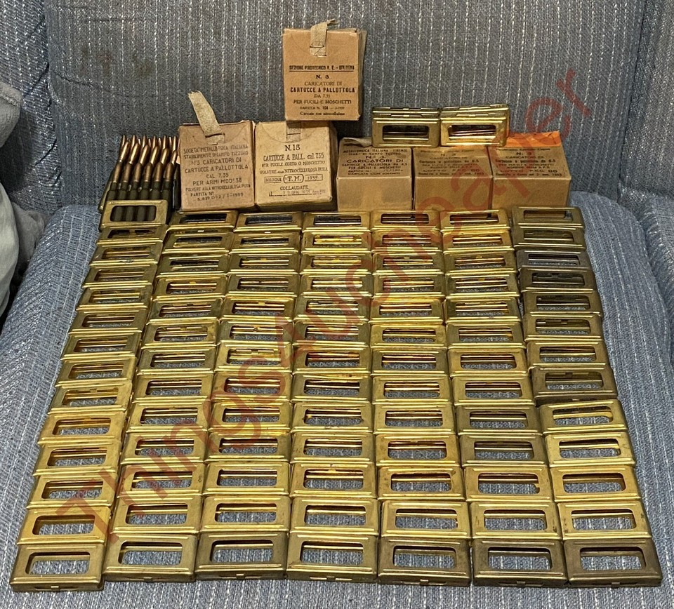 Brass Carcano 6Rds Rife Clip Original Italian Mannlicher Enbloc ...