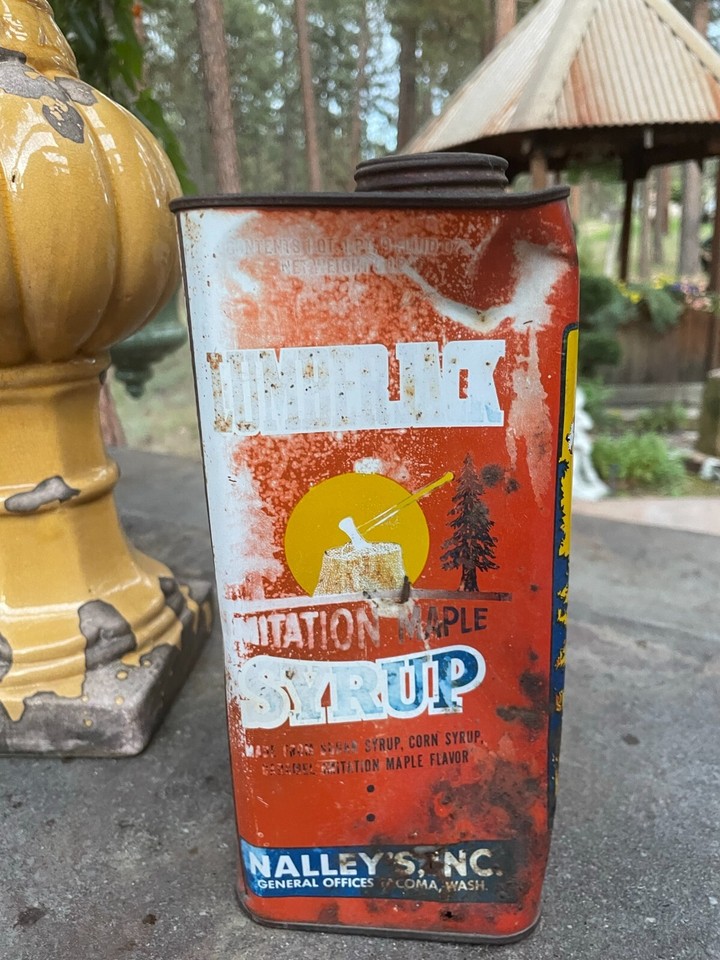 Vintage Lumberjack Syrup Tin, Nalley’s Inc. Tacoma Washington | eBay