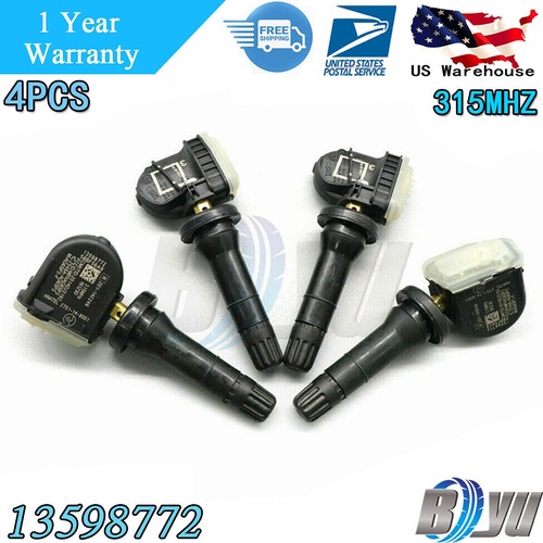 13598772 4X NEW TPMS Fits For GM Chevy GMC Buick Tire Pressure ...