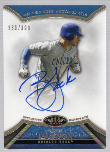 2013 Topps Tier One On the Rise Autographs #BJ2 Brett Jackson #d 330/ ...