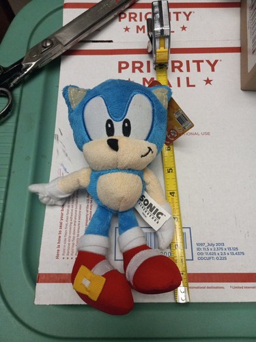 Jazwares Sonic The Hedgehog Plush 8'' Lite Blue Small SEGA Stuffed ...