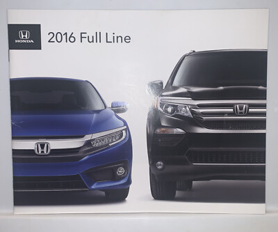 2016 HONDA FULL LINE CAR DEALER SHOWROOM SALES BROCHURE CATALOG BOOKLET ...