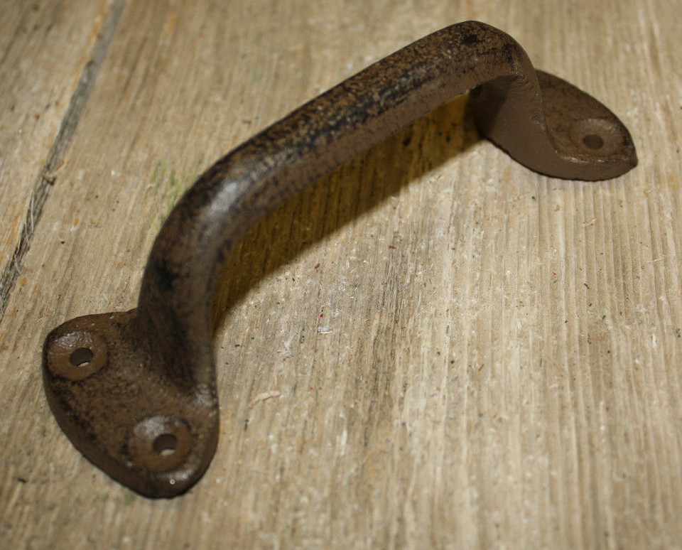 1 Cast Iron Antique Style RUSTIC Barn Handle, Gate Pull, Shed / Door ...