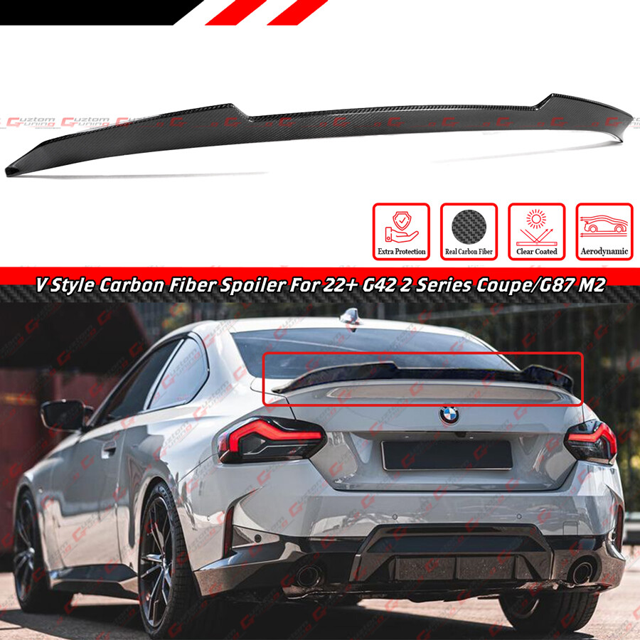 FOR 22-26 BMW G42 2 SERIES M240i G87 M2 V STYLE REAL CARBON FIBER TRUNK ...