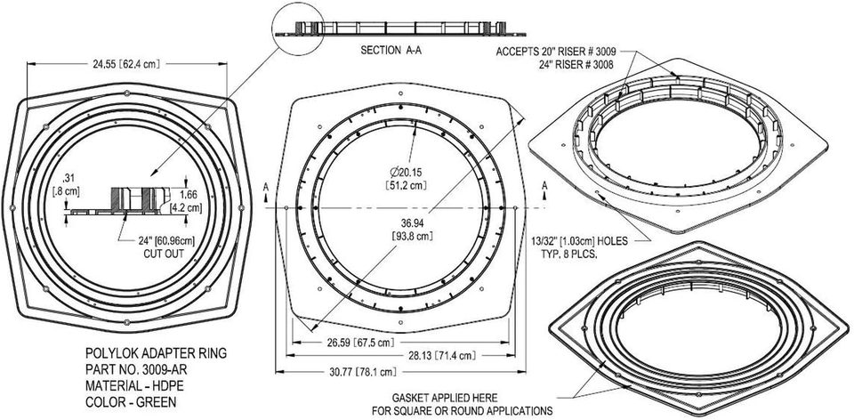 20" / 24" Septic Tank Riser Adapter Ring (PN: 3009-AR) | eBay