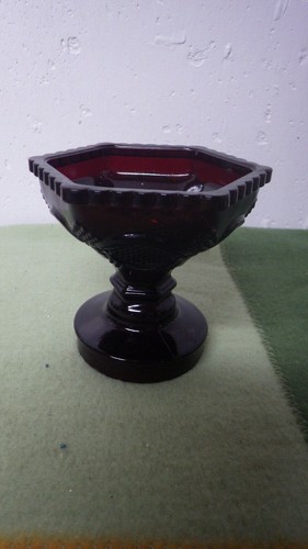 Vintage Avon Pedastal Candy Dish Ruby Red 4.5" Tall | eBay