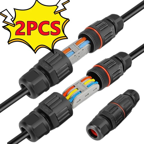 Waterproof Junction Box Connector Electric Cable Inline Wire Slim Plug ...