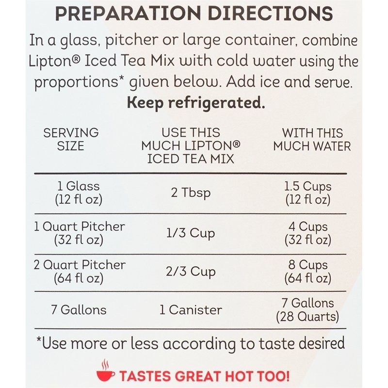 Lipton Southern Sweet Powdered Tea Mix, 28 Quarts | eBay