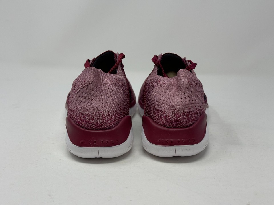 Nike Free RN Flyknit Raspberry Red White Running Women's Shoe 942839 ...