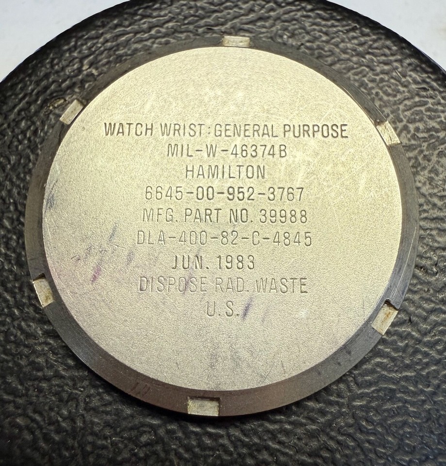 Hamilton 1983 H3 Military Khaki, MIL-W-46374B, 39988, Swiss 17 Jewel ...