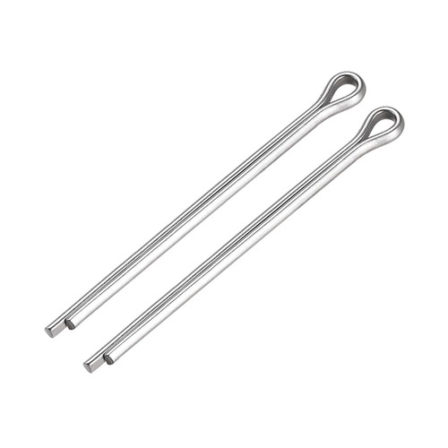 Split Cotter Pin - 4mm x 60mm 304 Stainless Steel 2-Prongs Silver Tone ...