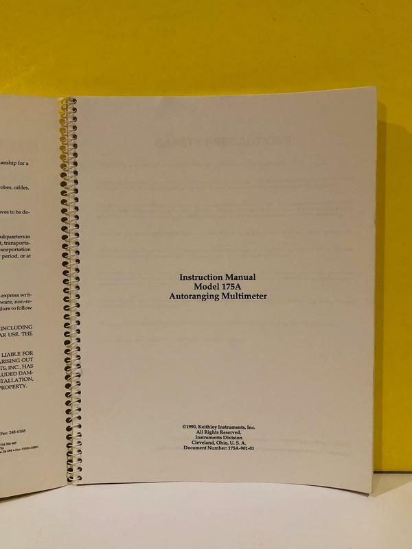 Keithley 175A-901-01 Model 175A Autoranging Multimeter Instruction ...