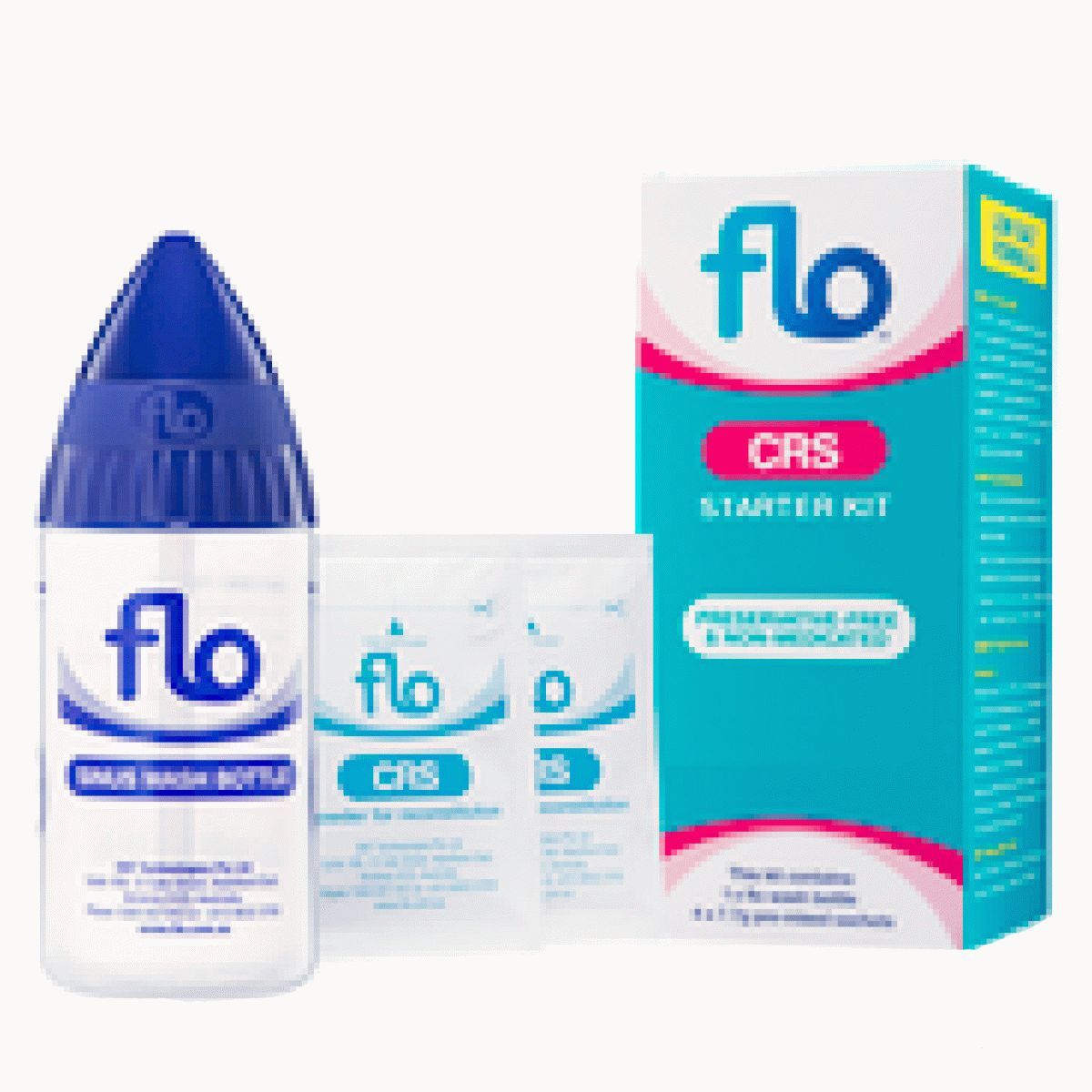FLO CRS KIT 4 BOTTLE SACHETS CLEANSING RELIEF FROM SINUSITIS STARTER | eBay